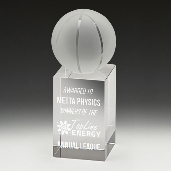 Basketball Trophy - Crystal Prestige Acorn Award - Trophies & Awards ...