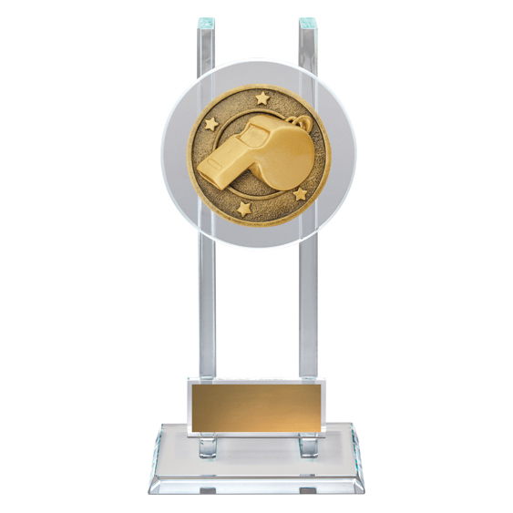 Referee Trophy - Glass Whistle Theme Award - Trophies & Awards - Trophies