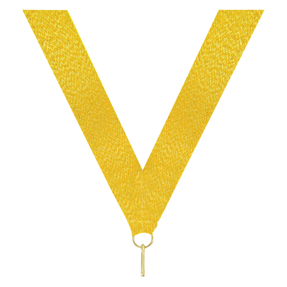 Sport Medal Ribbons - Shiny Gold Ribbon - Trophies & Awards - Trophies