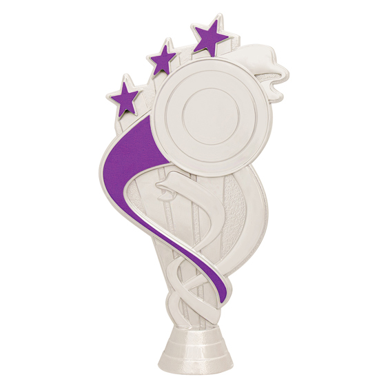 Logo Holders - Ribbon Star - Purple / Silver - Trophies & Awards - Trophies