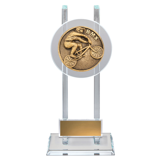 Custom BMX Trophy - Spartan Glass Award - Trophies & Awards - Trophies