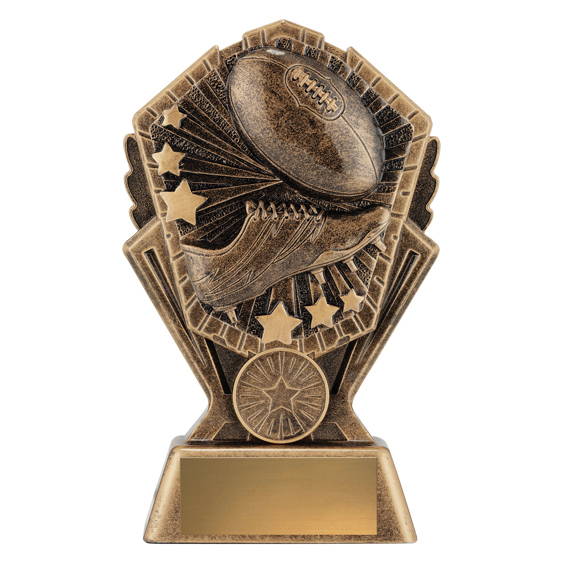 Aussie Rules Trophy - Cosmos Antique Gold Footy - Trophies & Awards ...
