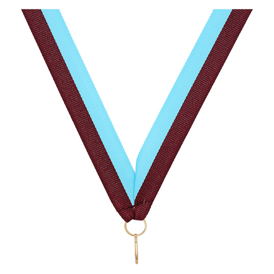 Sport Medal Ribbons - Maroon / Light Blue Ribbon - Trophies & Awards ...
