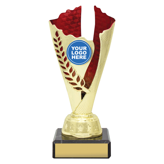 Logo Cups - Spirit Cups - Gold / Red - Trophies & Awards - Trophies
