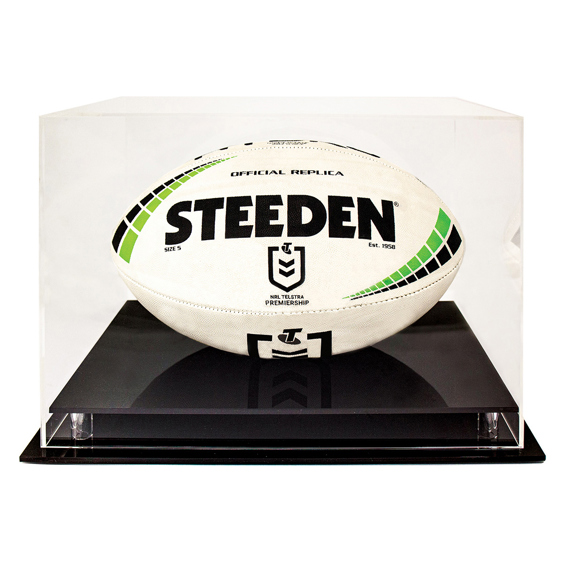 Rugby League Ball Display - Acrylic Ball Case - Trophies & Awards ...