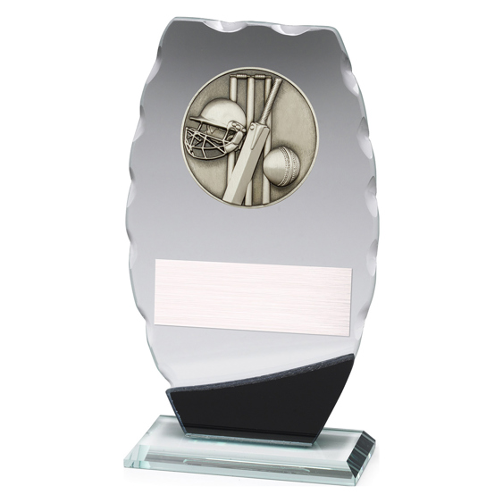 Cricket Trophy - Clipped Oval Glass - Trophies & Awards - Trophies
