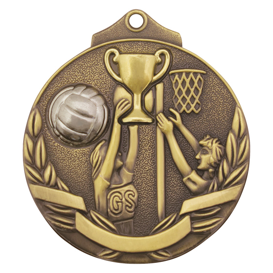Netball Trophy - Two Tone Medal - Trophies & Awards - Trophies
