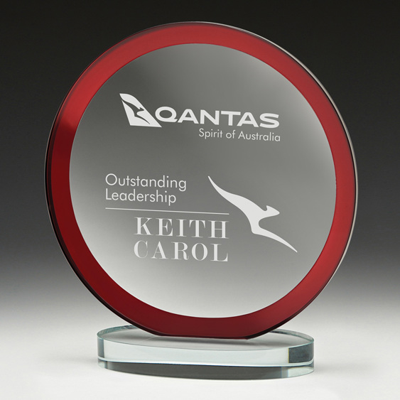 Corporate Award - Red Oracle Glass - Trophies & Awards - Trophies