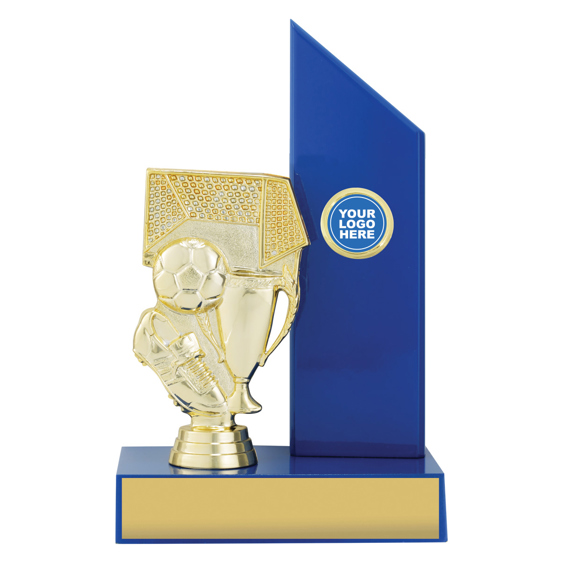 Football Trophy - Gloss Blue Wing - Trophies & Awards - Trophies